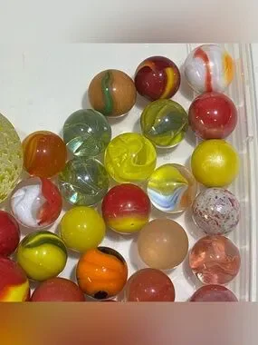 Other | Lot Of 55 Assorted Glass Marbles Mixed Colors Swirl Cats Eye ...